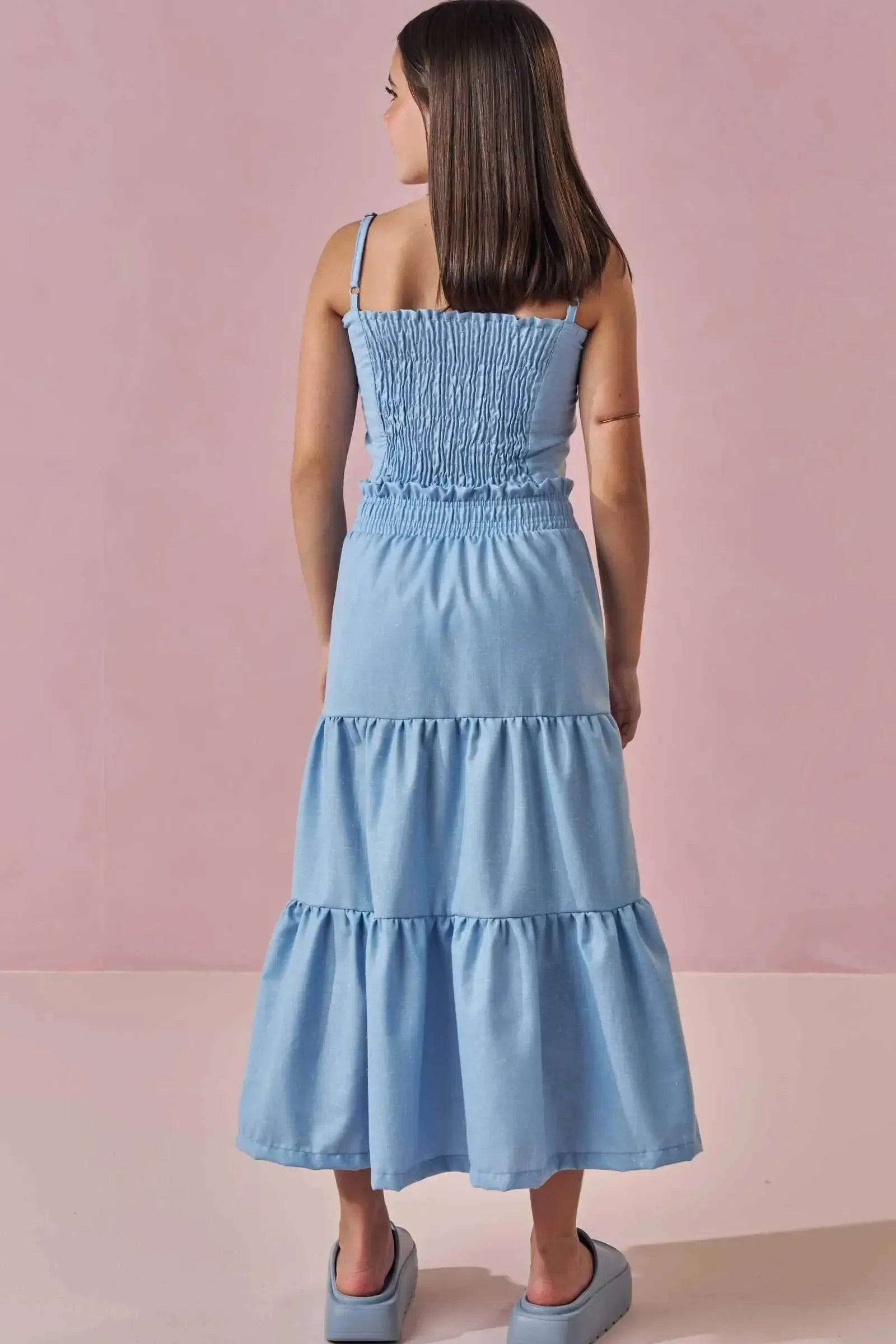 Conjunto de Top Cropped e Saia Midi em Alfaiataria Denver 88817 Lilimo